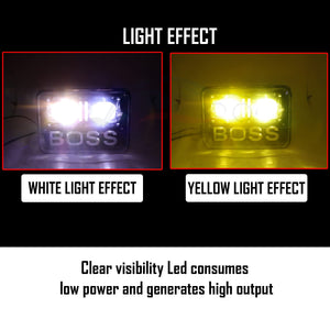 AUTOPOWERZ® LED Projector Hi/Low Beam White & Yellow Boss Splendor Hea
