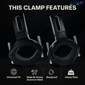 LIU HJG Fog Lamp Small Shocker Clamps with Non Slip Rubber & Installat